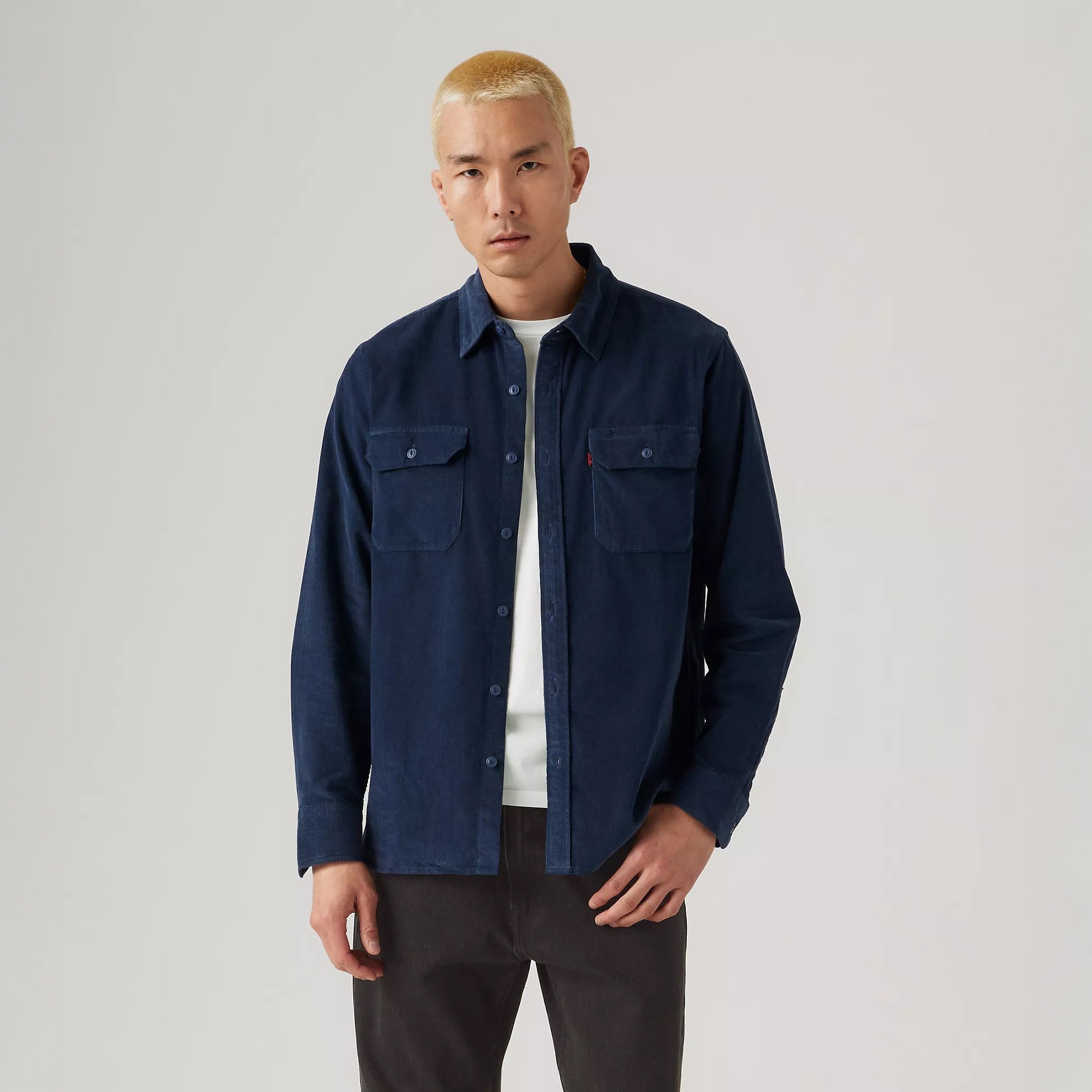 Cavells | Levis Jackson Worker in Zodiac Blue Corduroy