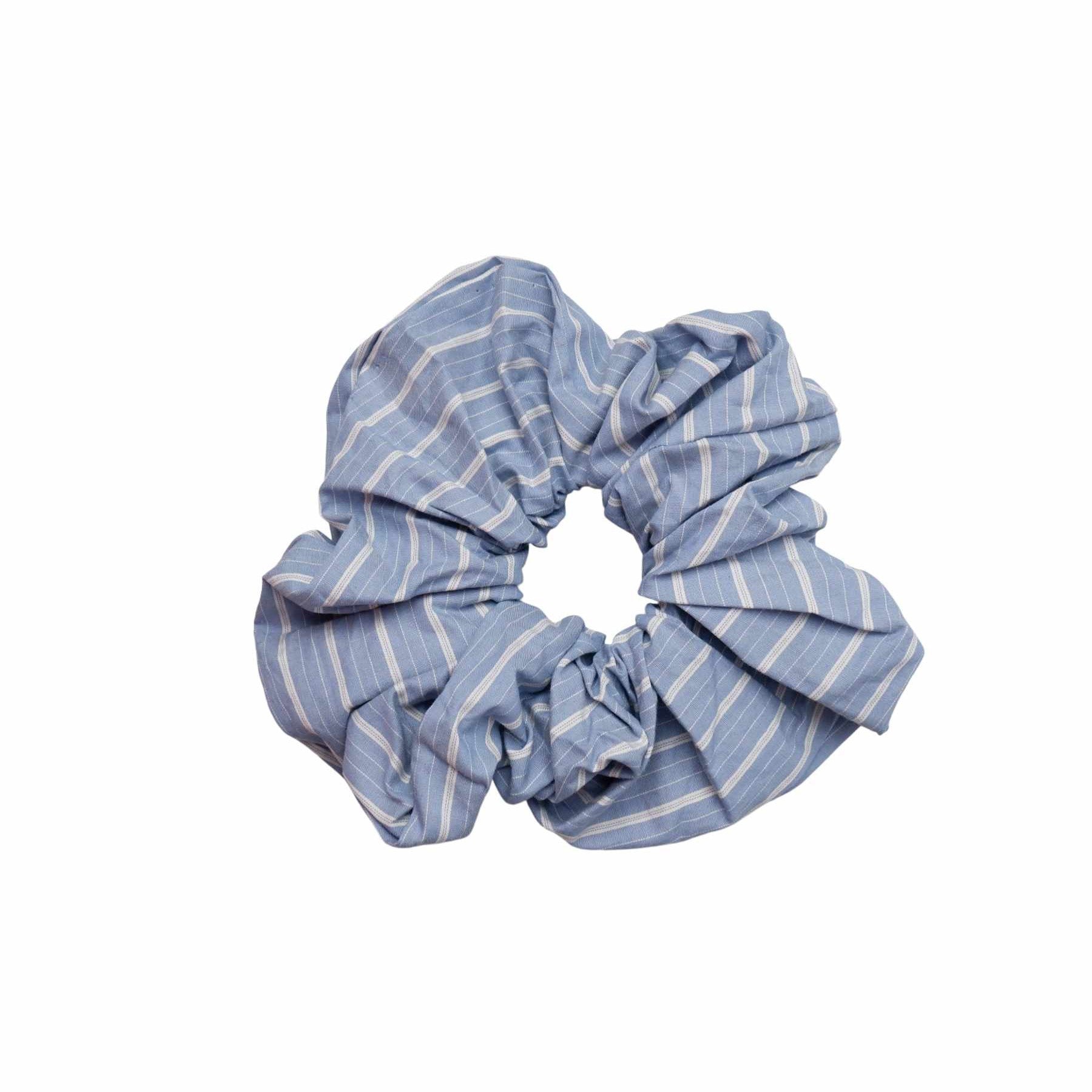 Cavells | Black Colour Lennox Scrunchie in Light Blue