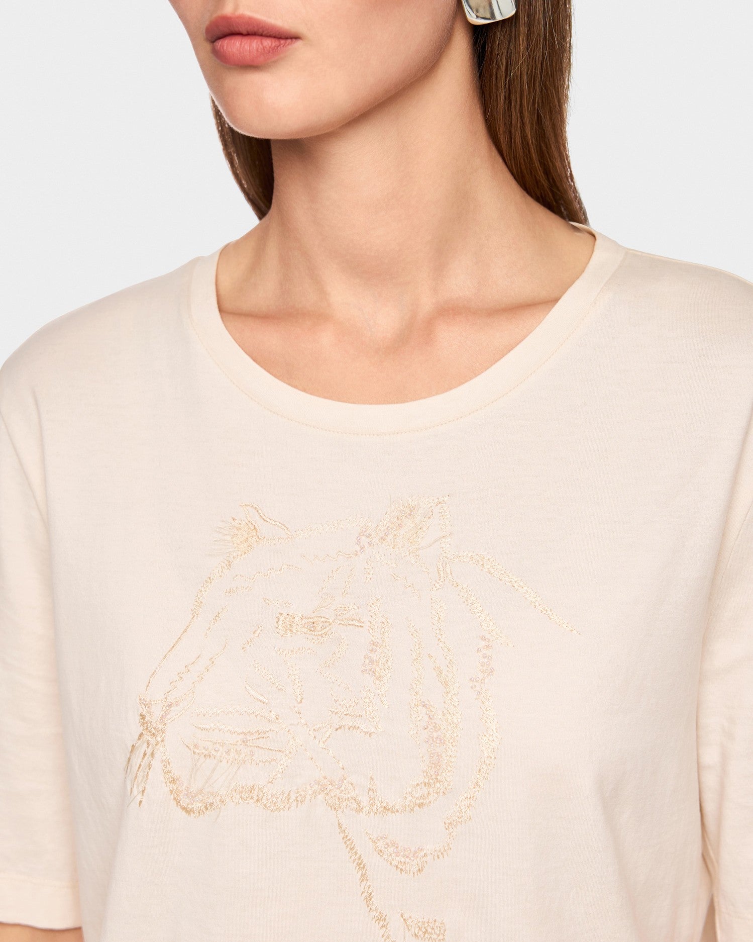 Cavells | Marc Cain Tiger Graphic Tee in White